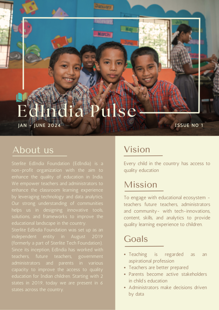 EdIndia Newsletter – Updates on Education & Teacher Initiatives